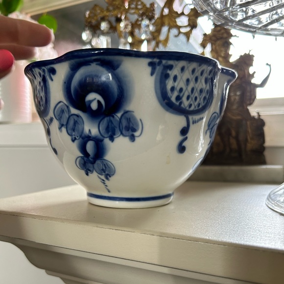 Vintage | Dining | Vintage Gzhel Bowl Blue White Porcelain Russian ...